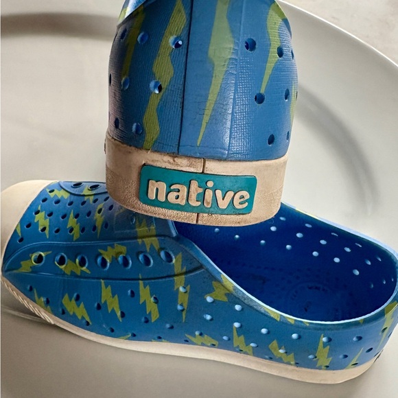 Native | Shoes | Native Kids Blue Lightning Shoes | Poshmark